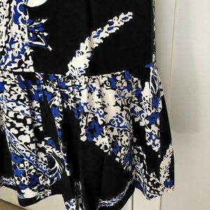 Per Se | Dresses | Per Se Patterned Flounce Dress Sz 2 | Poshmark